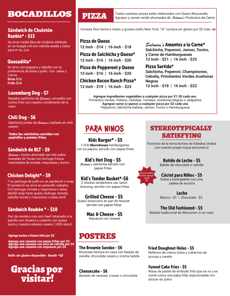 Menu | Homestead Kitchen & Tap | Algoma, WI
